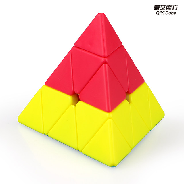 Qiyi Volcanic Pyramid Rubik's Cube Three-color Pyramid Rubik's Cube ...