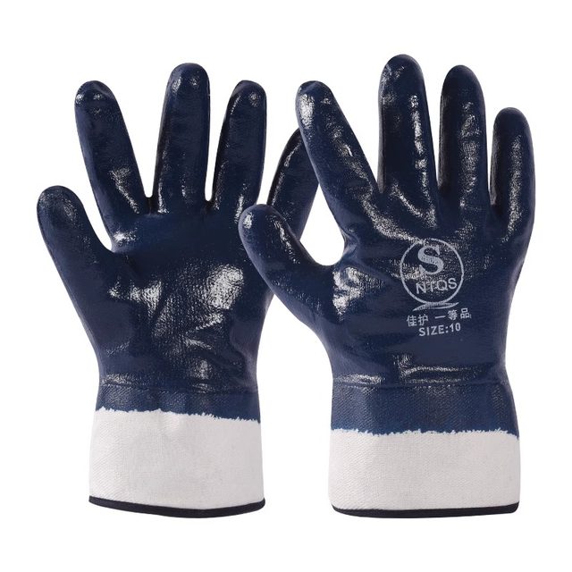 Nitrile Oil-Resistant Gloves, Labor Protection Rubber, Full Rubber ...