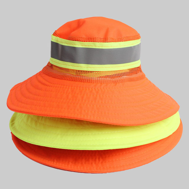 Summer sanitation worker sunshade hat large brim hat basin hat mesh ...