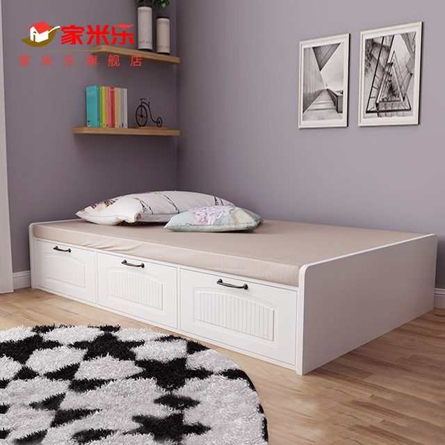 1 meter box drawer storage bed, single child bed with tatami, 1.2 meter ...