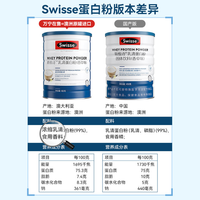 Swisse Swisse Whey Protein Powder Middle-aged and Elderly Immunity Men ...