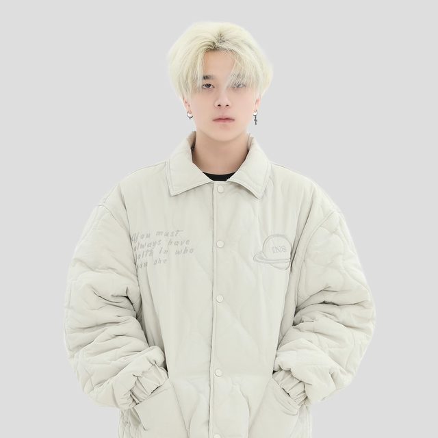 Insstudios national tide brand couple American embroidered logo wavy ...