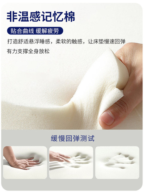 Blue memory foam roll box mattress cushion home bedroom Simmons 1.8m ...