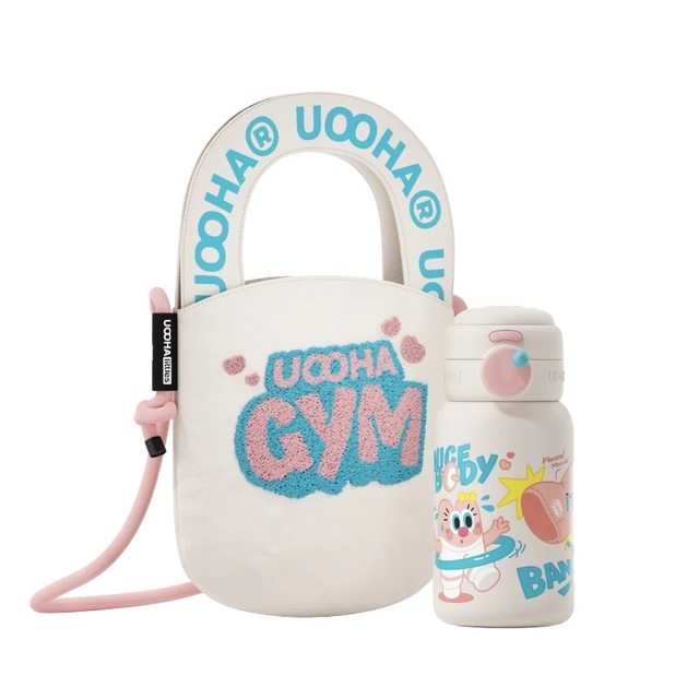 uooha thermos cup for girls, good-looking students, cute straw cup ...