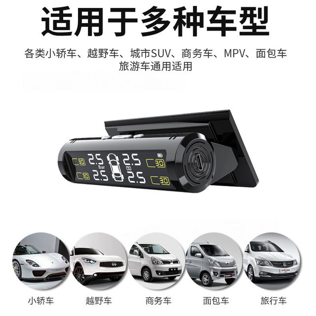 Car tire pressure monitor, internal and external tire pressure detector ...