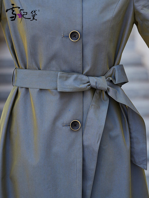 2025 new spring and autumn windbreaker for women with long knees over ...