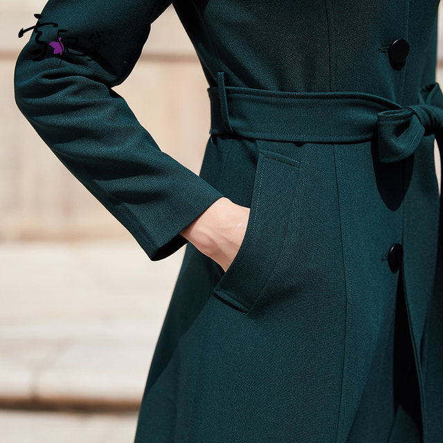 Spring and Autumn Windbreaker Women's Long Over-the-Knee 2024 Autumn ...