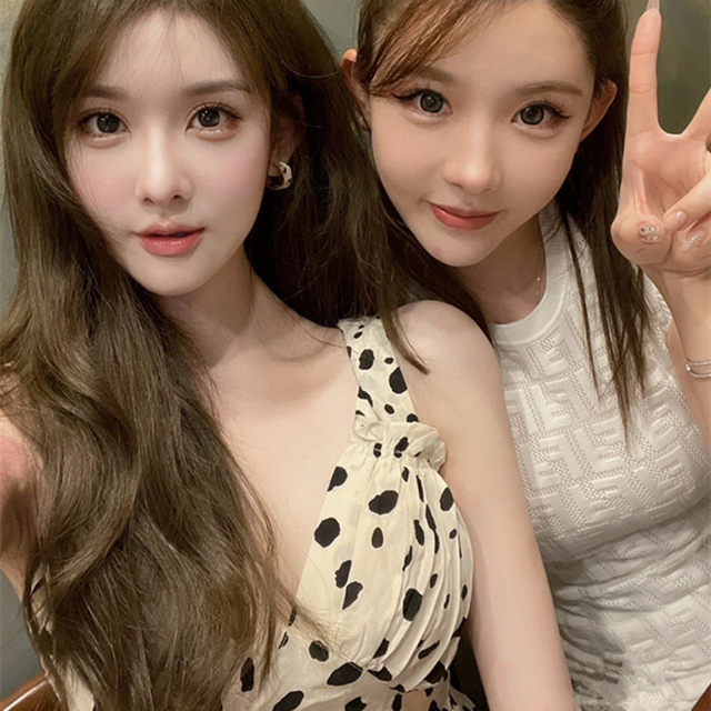 Internet celebrity goddess Hua Shanshan's same style temperament polka ...
