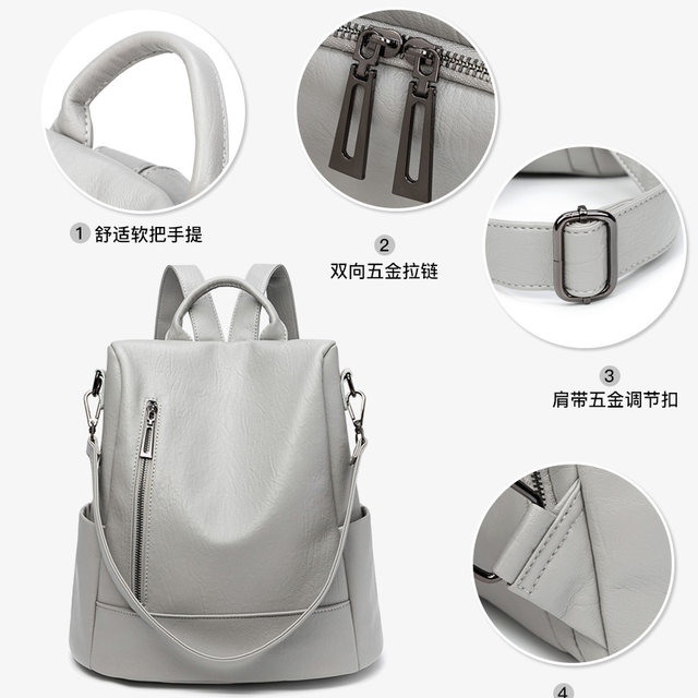 Backpack women's 2024 autumn new anti-theft women's backpack soft ...