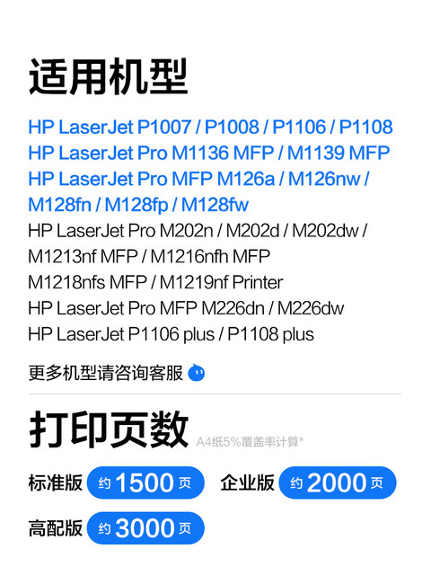 Color grid suitable for HP 388A toner 88A HP1108 p1007 p1008 m1213nf ...