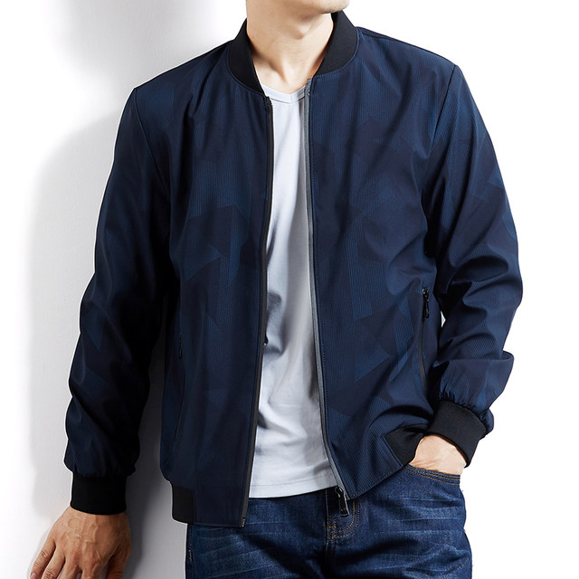 Spring and Autumn Extra Large Jacket Men's Plus Size Trendy Fat Men's ...