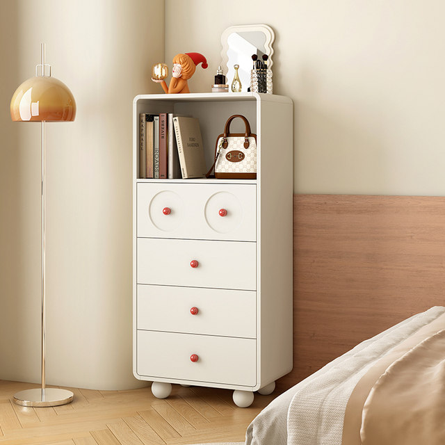 Kaishang Cream Style Bucket Cabinet Bedroom Bedside Cabinet Modern ...