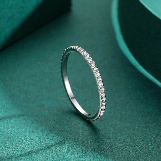 MODIAN 925 sterling silver diamond ring women's fashion stacked high-end light luxury style ins ...