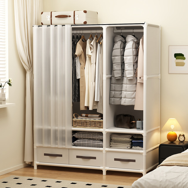 Sanmeng Wardrobe Bedroom Household Rental House Simple Cloth Wardrobe ...