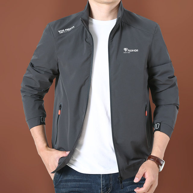 Jacket Men's Spring and Autumn New Trendy Casual Large Character Sports ...