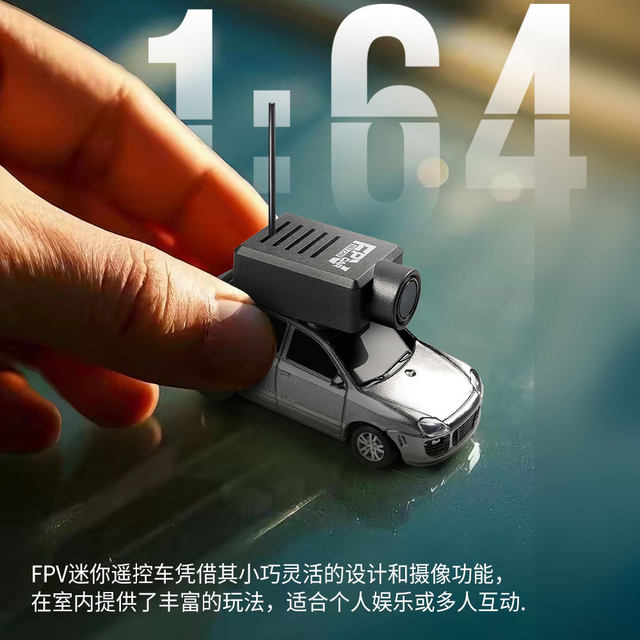 Mini FPV full proportion RC remote control car charging racing car 1:64 ...