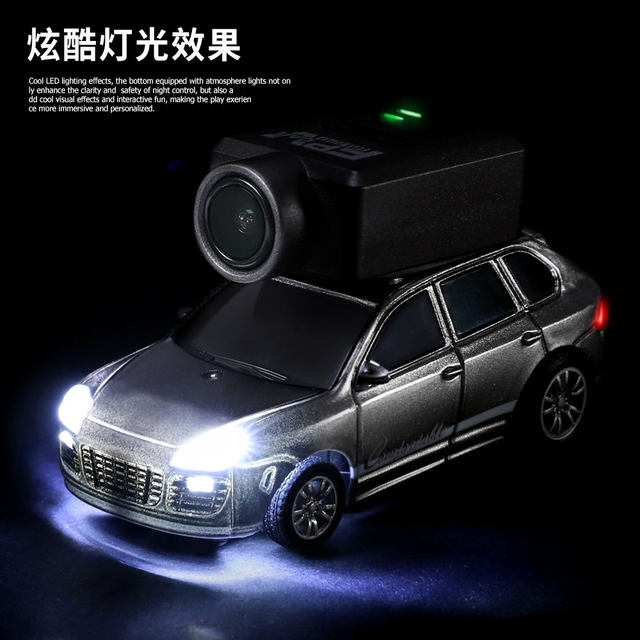 Mini FPV full proportion RC remote control car charging racing car 1:64 ...