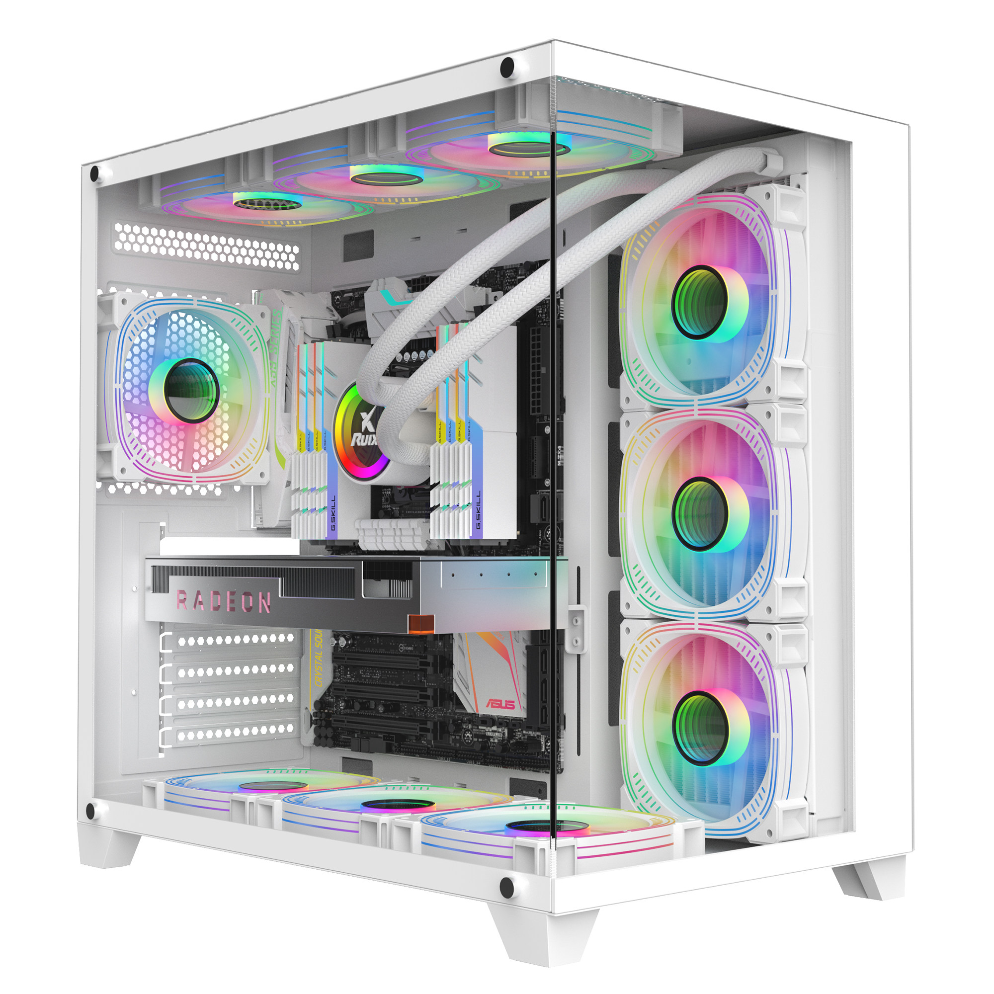 Evesky Sea View Room Pro Computer Chassis | ATX White Desktop Chassis