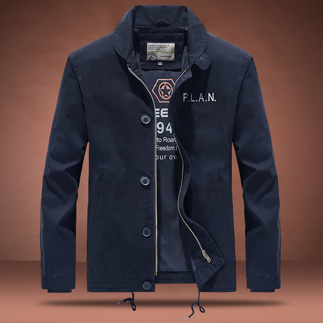 Spring and Autumn Men's Fashion Large Size Loose Jacket Lapel Coat ...