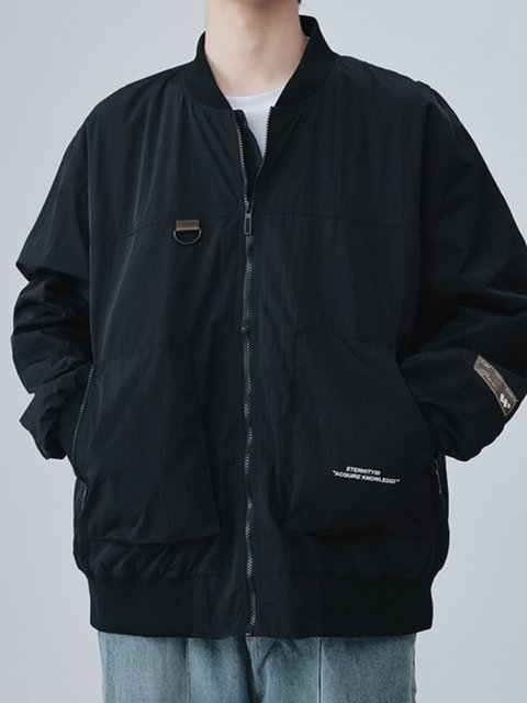 Baseball collar jacket men's spring and autumn fashionable American ...