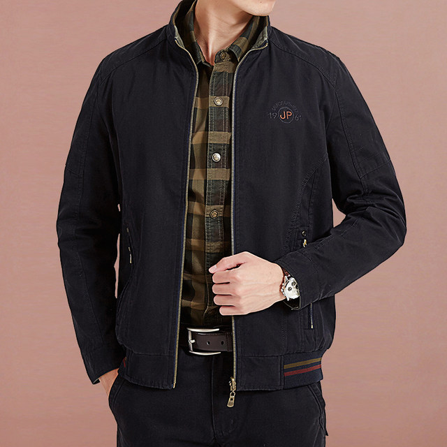 Spring and autumn men's double-sided large size loose jacket multi ...