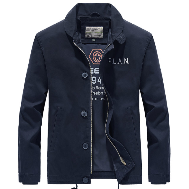 Spring and Autumn Men's Fashion Large Size Loose Jacket Lapel Coat ...