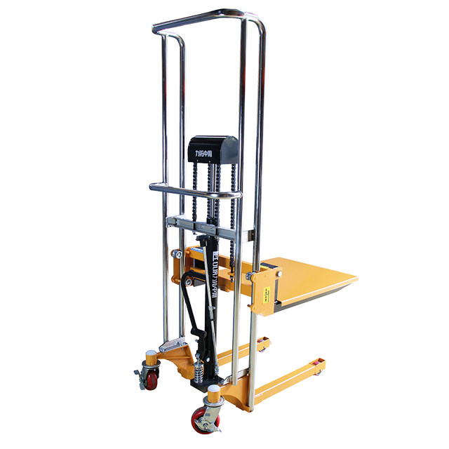 Lifting small forklift manual small lightweight stacker micro hydraulic ...