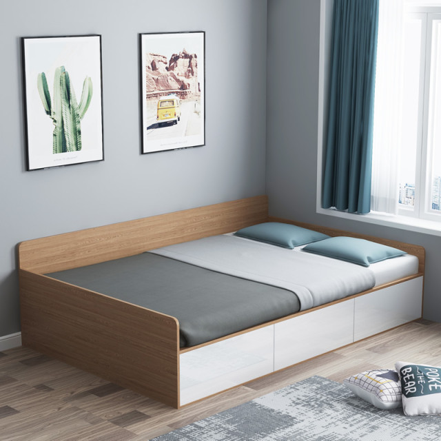Customized modern storage storage bed 1.2 meters small apartment tatami ...