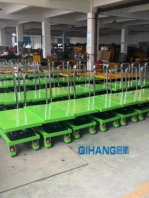 Qihang Manual Hydraulic Platform Trolley Mobile Raised Electric Small ...