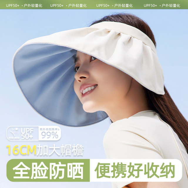 UPF50+sunscreen female summer cycling anti -ultraviolet hat big hat ...