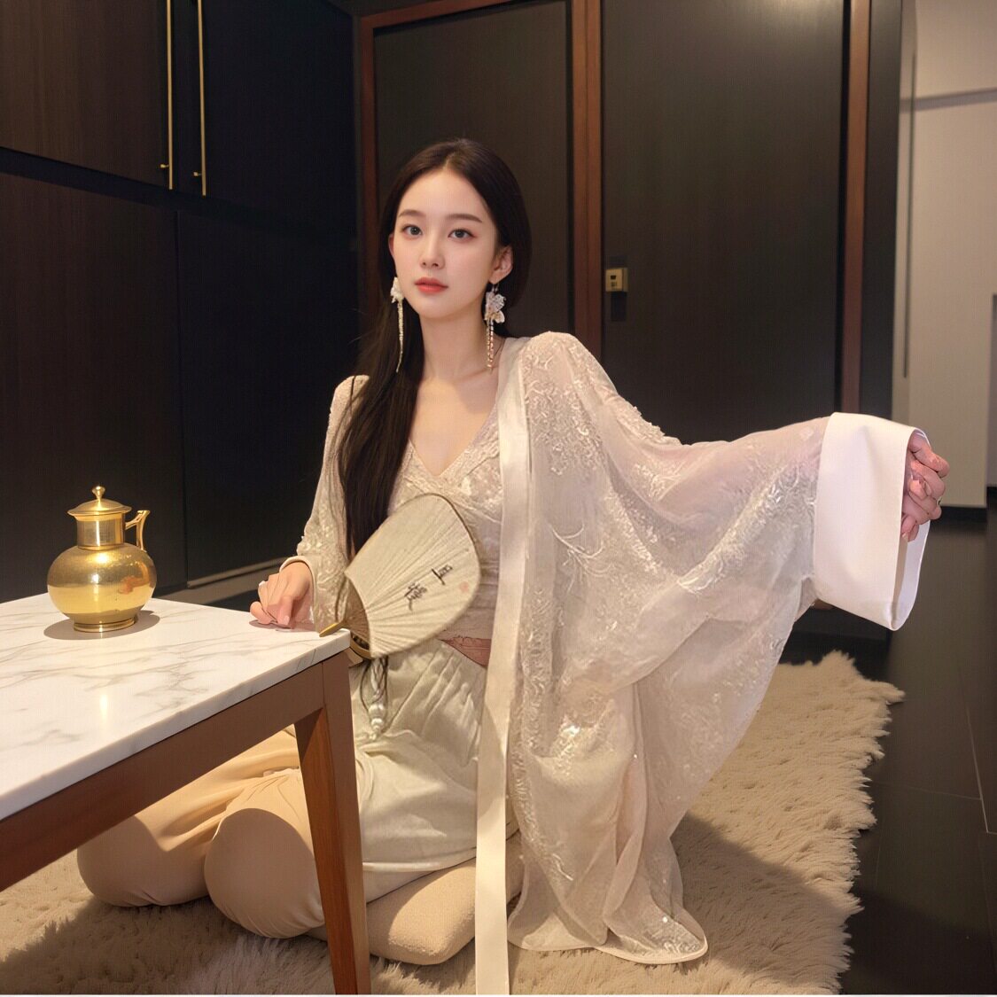 MOSSMOSS Chinese style new Chinese style silk Zen cold cardigan three ...