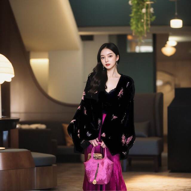 MOSS new Chinese style reversible velvet slant-breasted cotton coat for ...