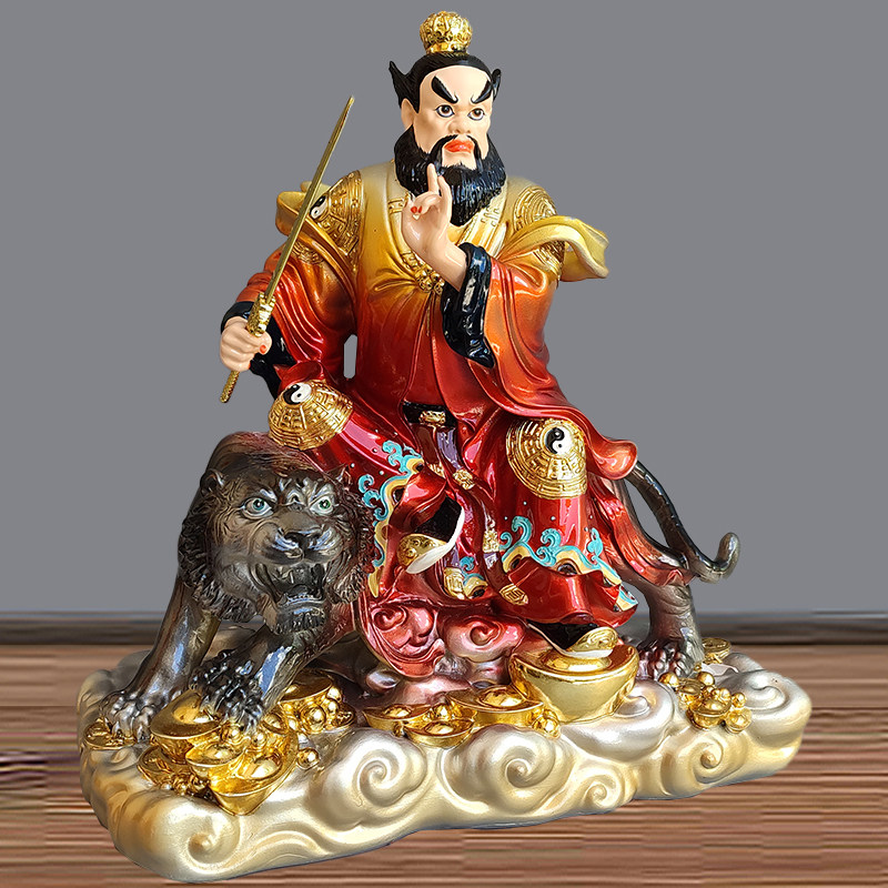 Resin riding tiger Zhang Tianshi Longhushan Zhengyi real person Zhang ...