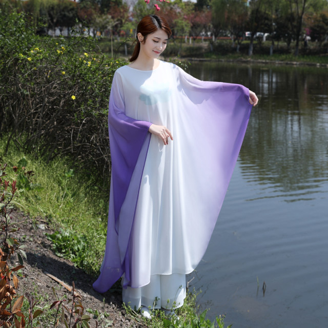 Zen dance suit gradient color Zen dress women's flowing fairy dress ...