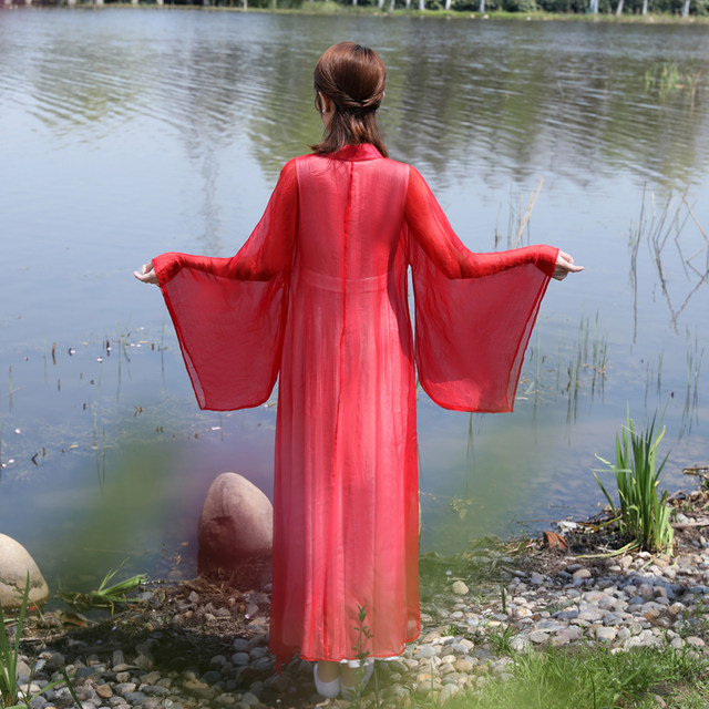 Zen dance, wide sleeves, Zen style, Han costumes for women, fresh and ...