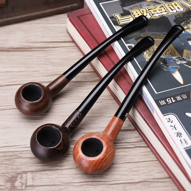 Wooden cigarette set, small round pot, reading pipe, briar wood pipe ...