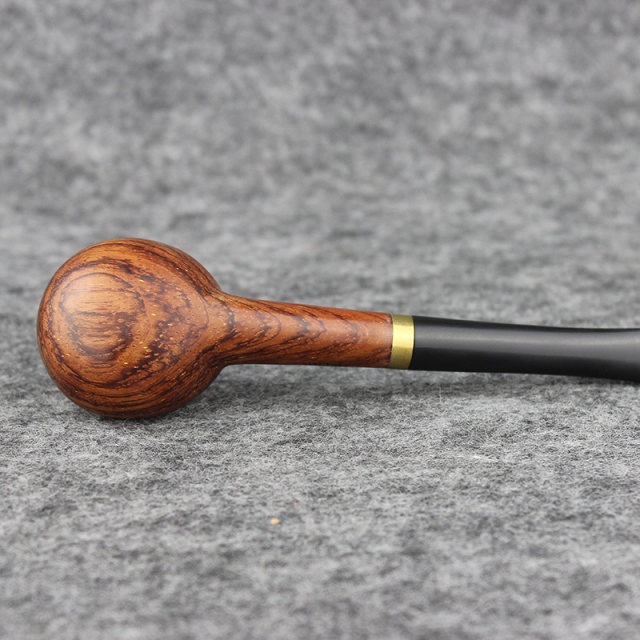 Woody rosewood pipe handmade solid wood straight handle old-fashioned ...