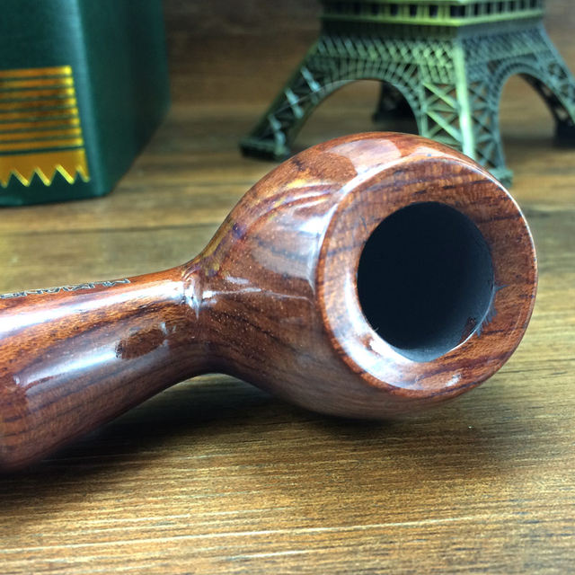 Muxiang handmade rosewood pipe curved handle solid wood pipe old ...