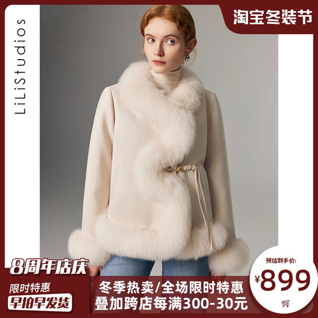 New Chinese style fox fur grass jacket female senior retro soverell ...