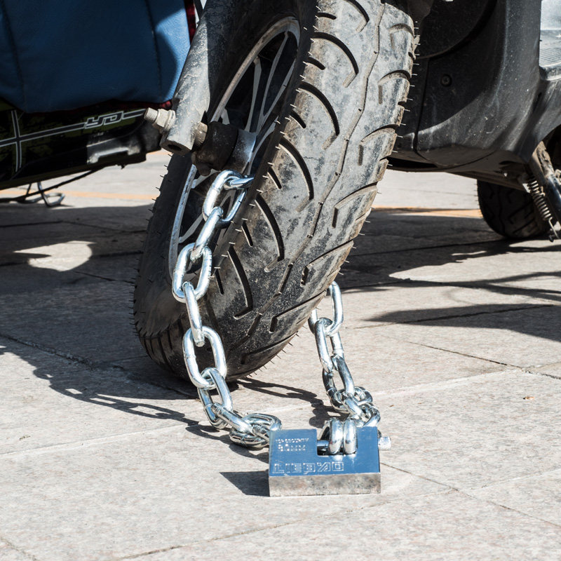 Bold Iron Chain Lock Bicycle Motorcycle Electric Car Lock Galvanized ...