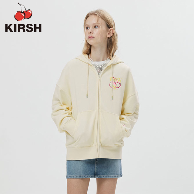 Korean trendy kirsh cherry sweatshirt women's zipper cardigan hooded ...