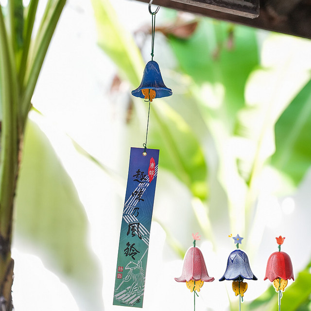 Flower Wind Chimes Japan imported southern iron cast iron wind chimes handmade home decorations ...