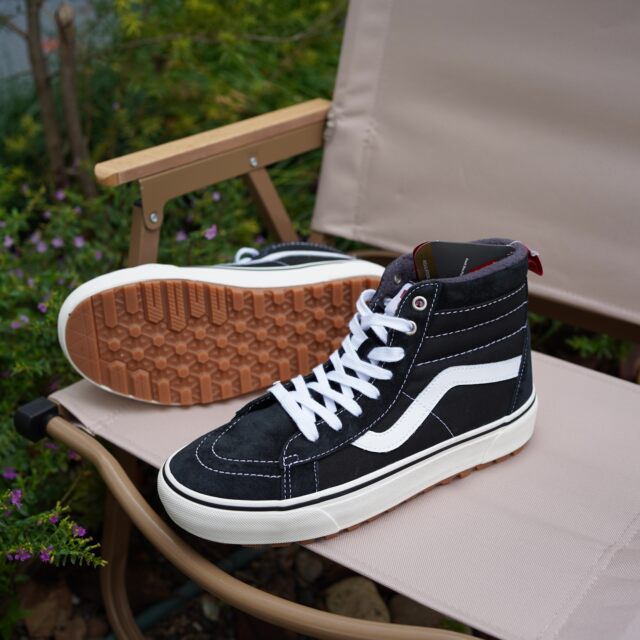 VANS Vanzi genuine SK8-HI black/brown high-tech and velvet warm casual ...