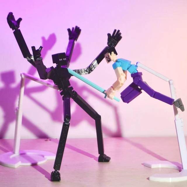 Minecraft Steve's popular little black Enderman mutation printed toy ...