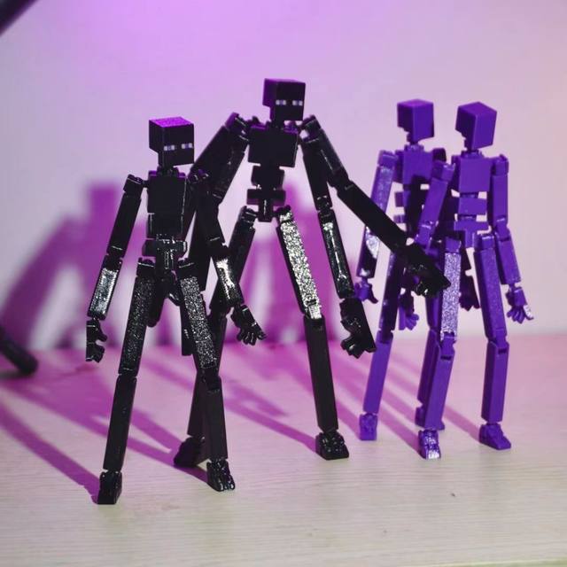 Minecraft Steve's popular little black Enderman mutation printed toy ...