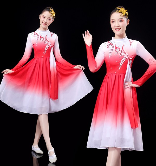 Classical dance costumes for women modern dance performance fan dance ...