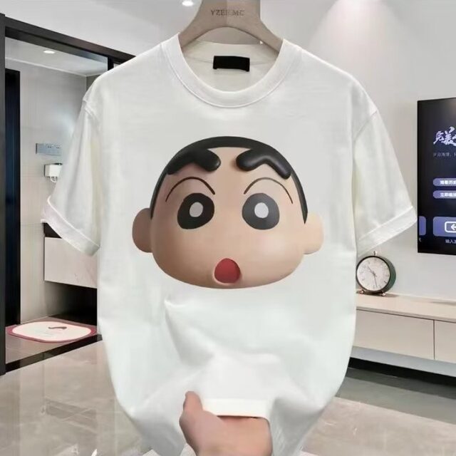 American street big head crayon tide brand short -sleeved T -shirt men ...