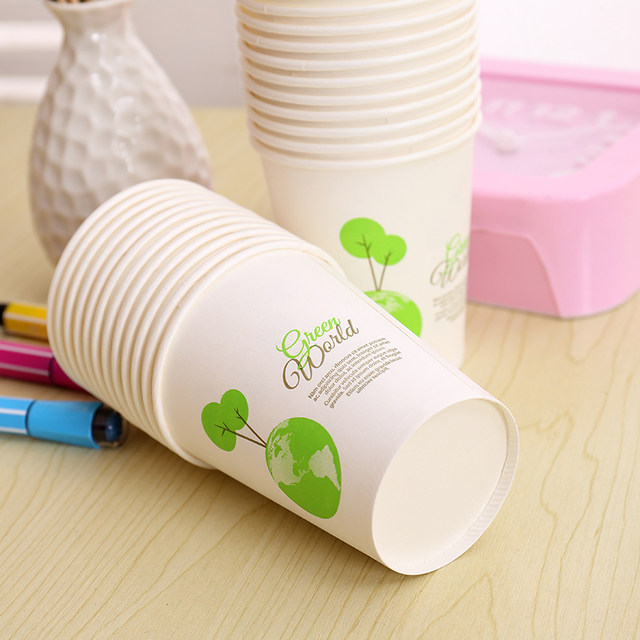 Thickened disposable paper cups, whole box, environmentally friendly ...
