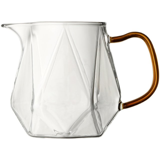 Glass fair cup thickened high temperature resistant heatable diamond ...