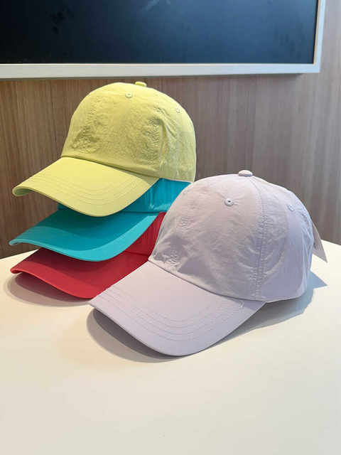 Summer light board solid color hat women outdoor baseball cap bright ...